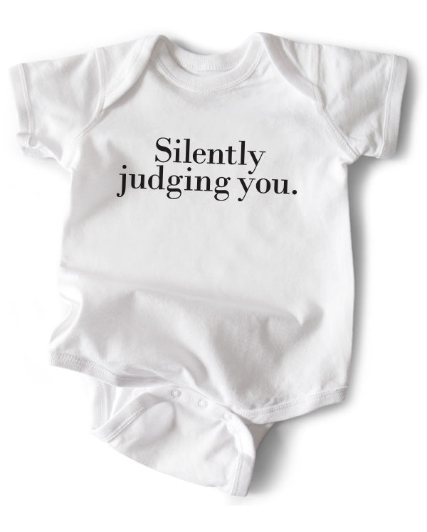 Silently Judging You | Funny Baby Bodysuit | wrybaby – Wry Baby